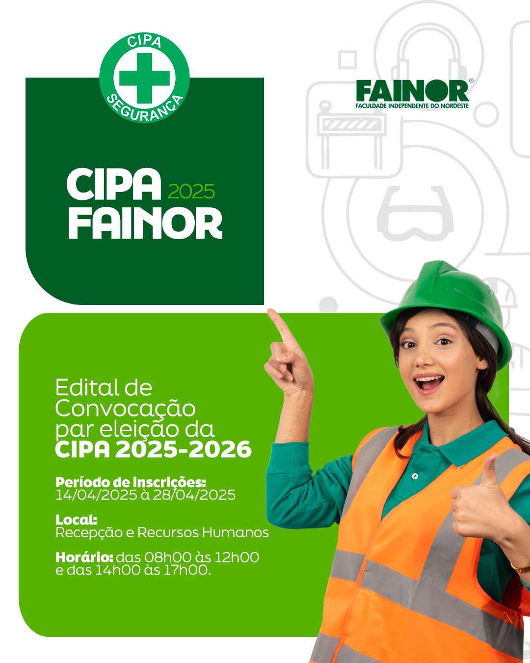 Blog FAINOR - Eleição da CIPA: confira o edital da gestão 2025/2026